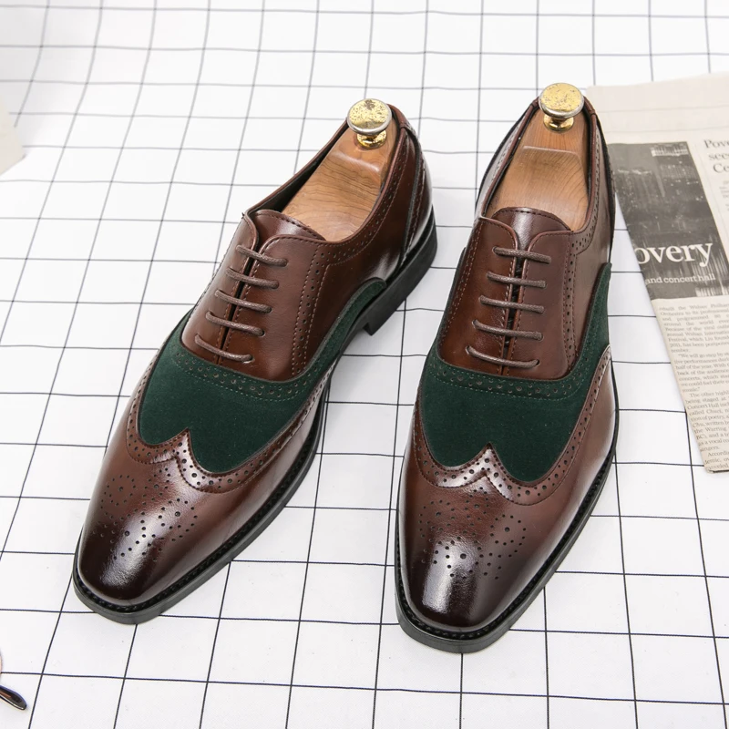 Classic-High-Quality-Pointed-FASHION-Oxford-Shoes-Lace-Up-Men-s-Shoes ...