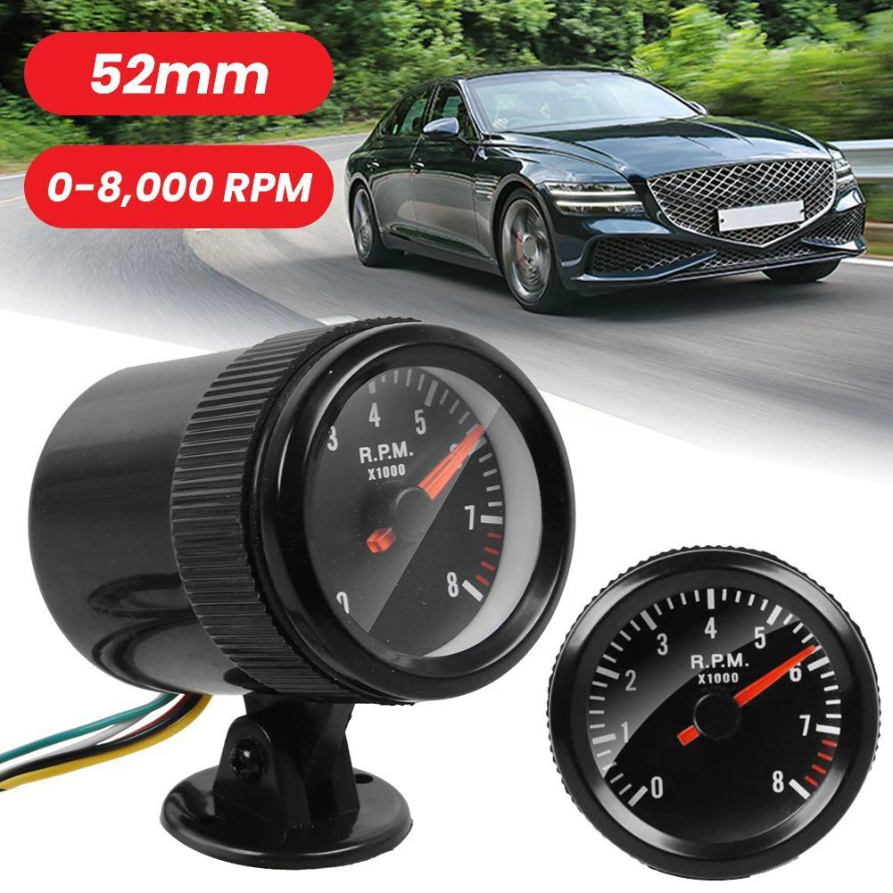 2-52mm-Gasoline-Car-Tachometer-Gauge-With-LED-Shift-Light-Water ...