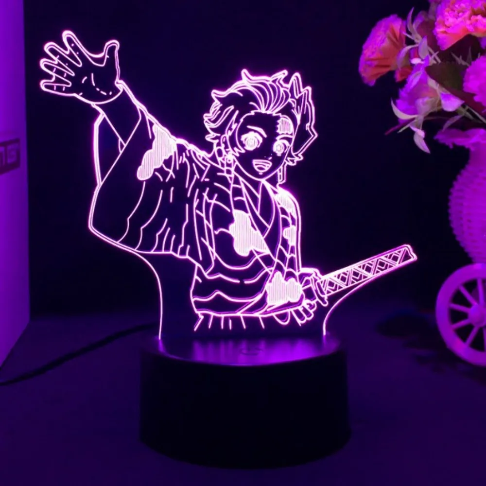 Demon Slayer 3D LED Glowing Acrylic Stand Kamado Tanjirou Nezuko ...