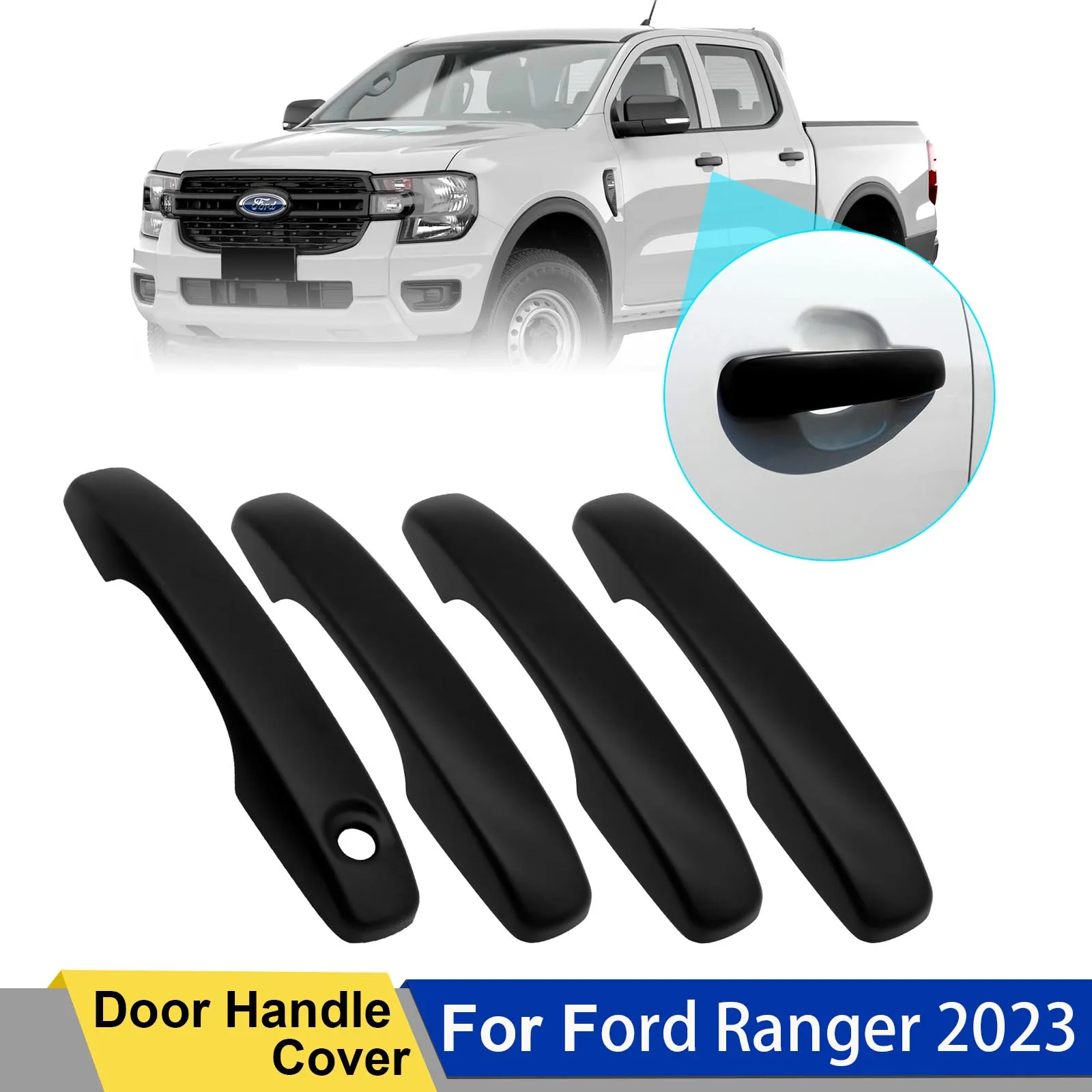 Door-Handle-Cover-Cap-Guard-Trim-for-Ford-Ranger-2023-2024-XLS-XL-Black ...