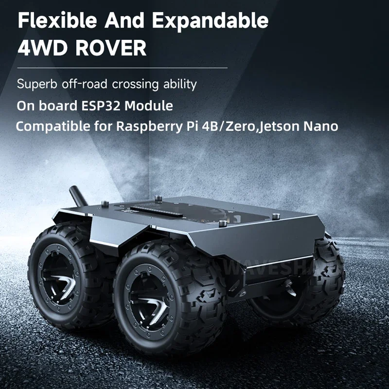 WAVE-ROVER-4WD-Mobile-Robot-Flexible-Expandable-Drive-Chassis-Onboard ...