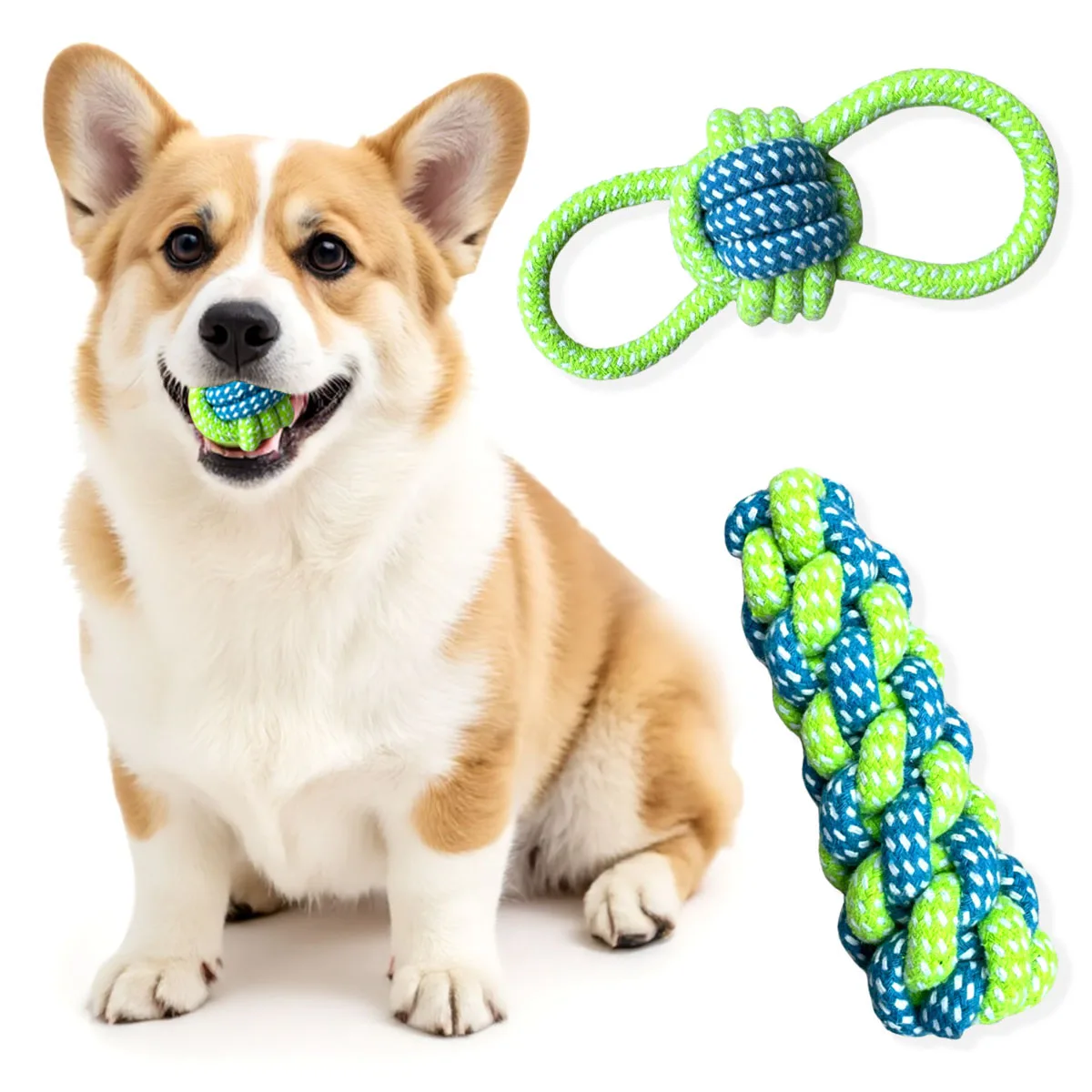 Pet Dog Toys for Middle Small Dogs Toy Interactive Cotton Rope Mini Dog ...