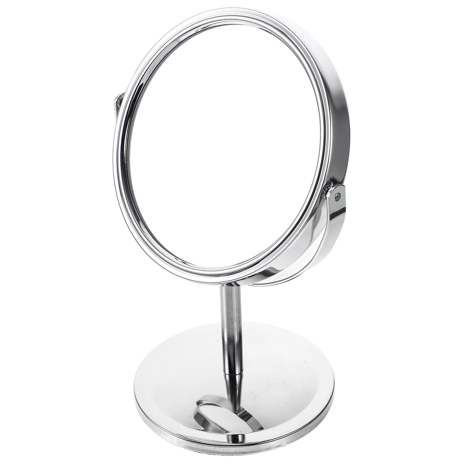 Tabletop-Vanity-Mirror-Round-Classic-360-Women-Braiding-Silver-Makeup ...