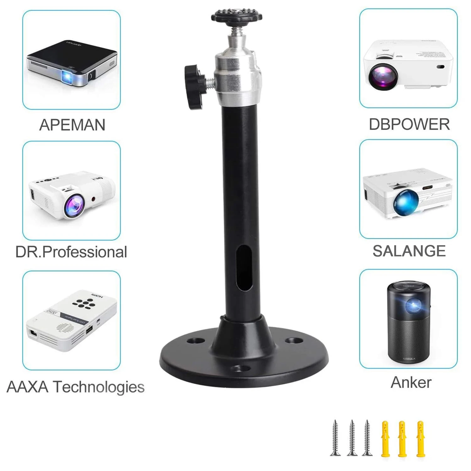 Foldable Projector Stand For Travel BAISHUN 3-in-1 Projector Stand ...