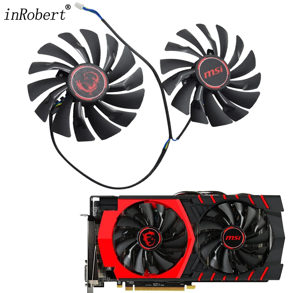 Yeni 95MM PLD10010S12HH 4Pin Soğutucu Fan Değiştirme MSI Radeon Için R9 ...