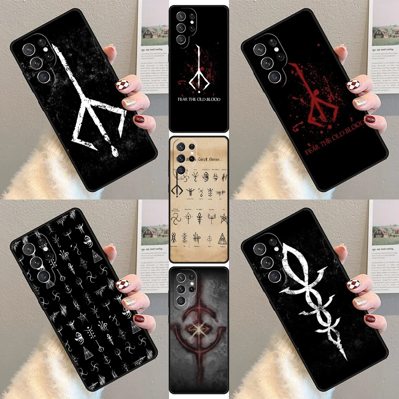 Bloodborne-Runes-Phone-Case-For-Samsung-Galaxy-S23-S21-S20-FE-S24-S22 ...