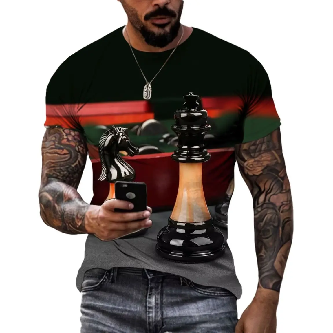 New-International-Chess-Match-Clothing-3d-Hd-Printing-Chess-Lovers-Men ...