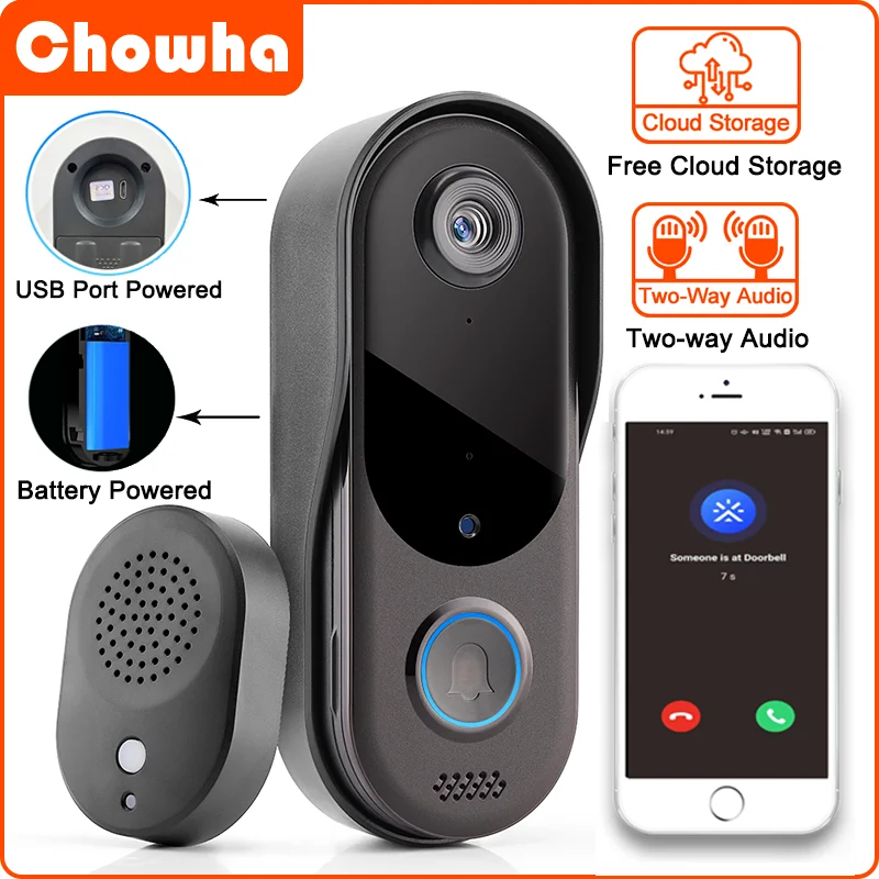 Outdoor WiFi Video Intercom Door bell Camera Smart Home Security ...