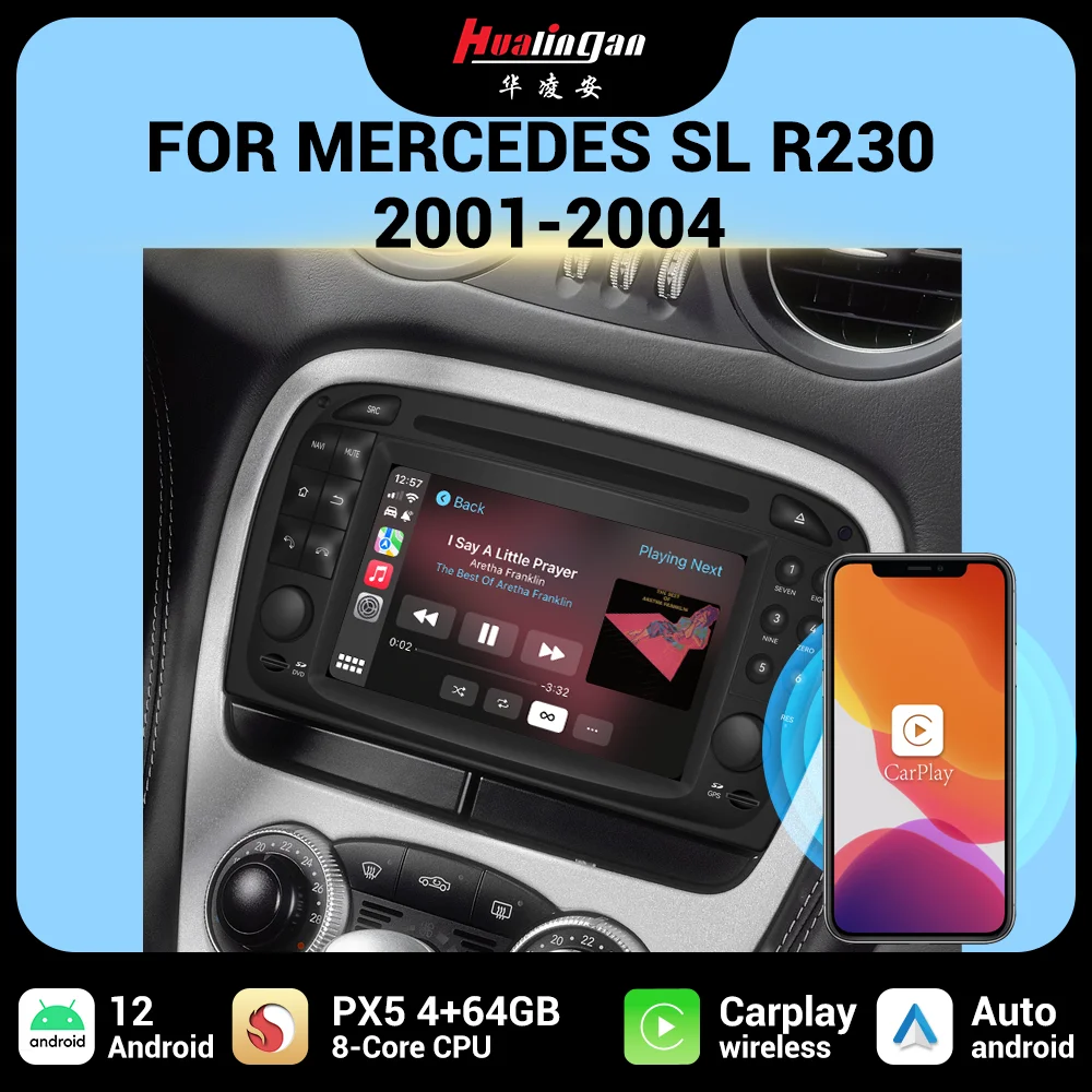 Hualingan for Mercedes SL R230 Radio SL350 SL500 SL55 SL600 SL65 6.2 ...
