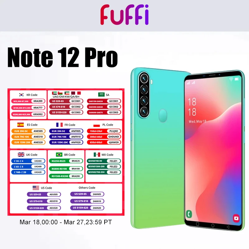 FUFFI-Note-12-Pro-Cellphones-5-0-inch-16GB-ROM-1GB-RAM-Google-Play ...