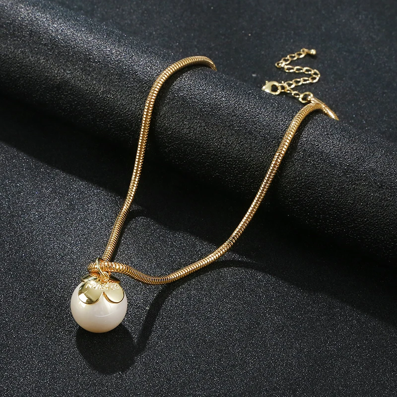 Fashion-Jewelry-Women-s-Holiday-Gift-Charm-Ball-Hat-Metal-Snake-Chain ...