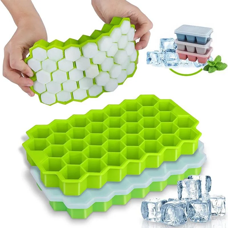 37-Cavity-Honeycomb-Ice-Cube-Maker-Reusable-Trays-Silicone-Ice-Cube ...