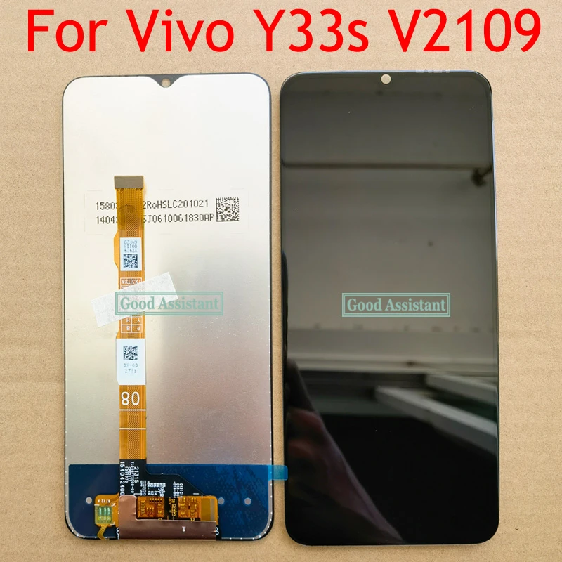 Original High Quality Black 6.58 Inch For Vivo Y33s V2109 Full Lcd Display Touch Screen ...