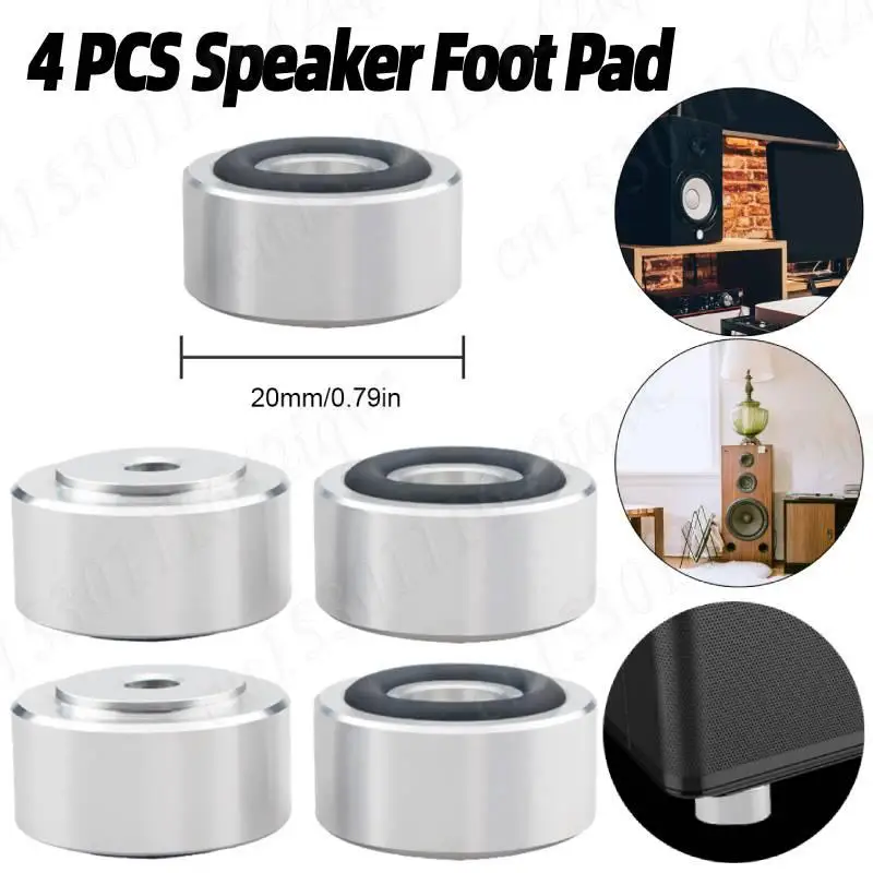 4 Pcs HIFI Speaker Spikes Stand Feet Pad Anti-Slip Shock Absorbing Foot ...