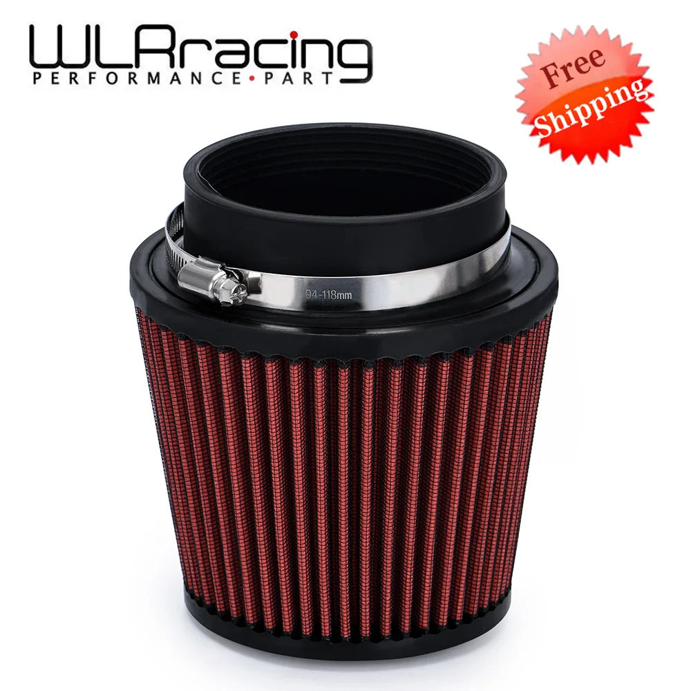 Neck-4-100mm-Universal-Car-High-Flow-Cold-Air-Intake-Air-Filter-Power ...