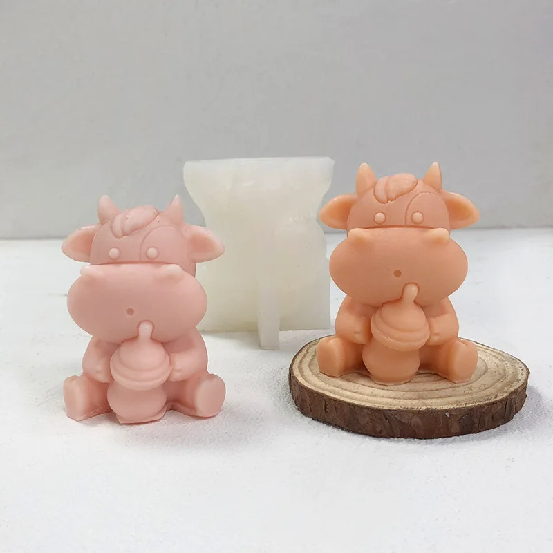 3D-Cow-Aromatherapy-Candle-Molds-Dairy-Cattle-Silicone-Soap-Mold ...