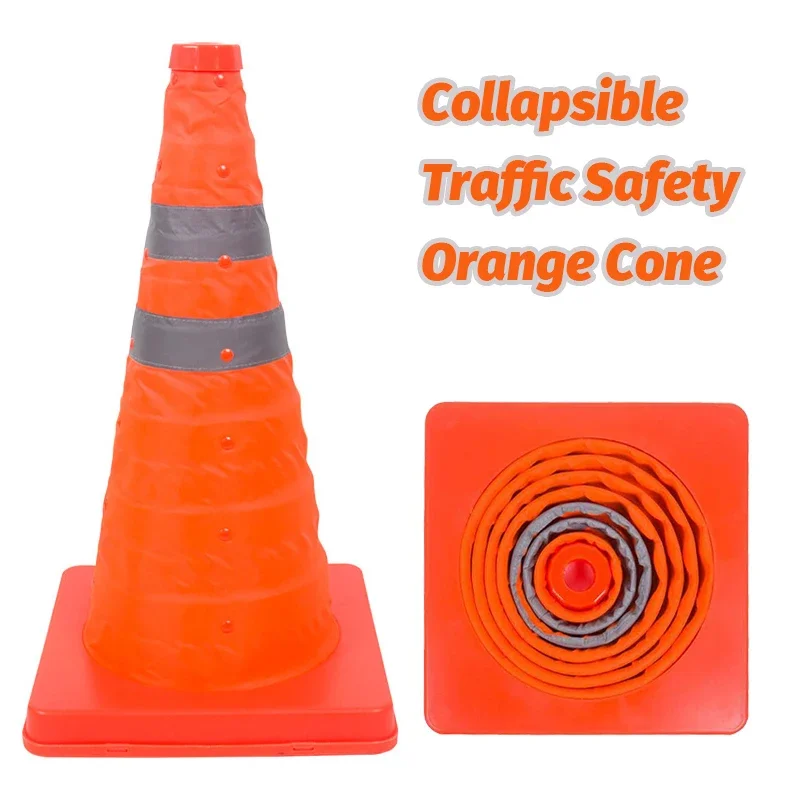 18/28inch Collapsible Reflective Traffic Safety Orange Cones Car ...