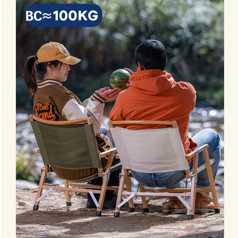 Outdoor-Solid-Wooden-Folding-Chair-Portable-Oak-Wood-Kermit-Chair ...