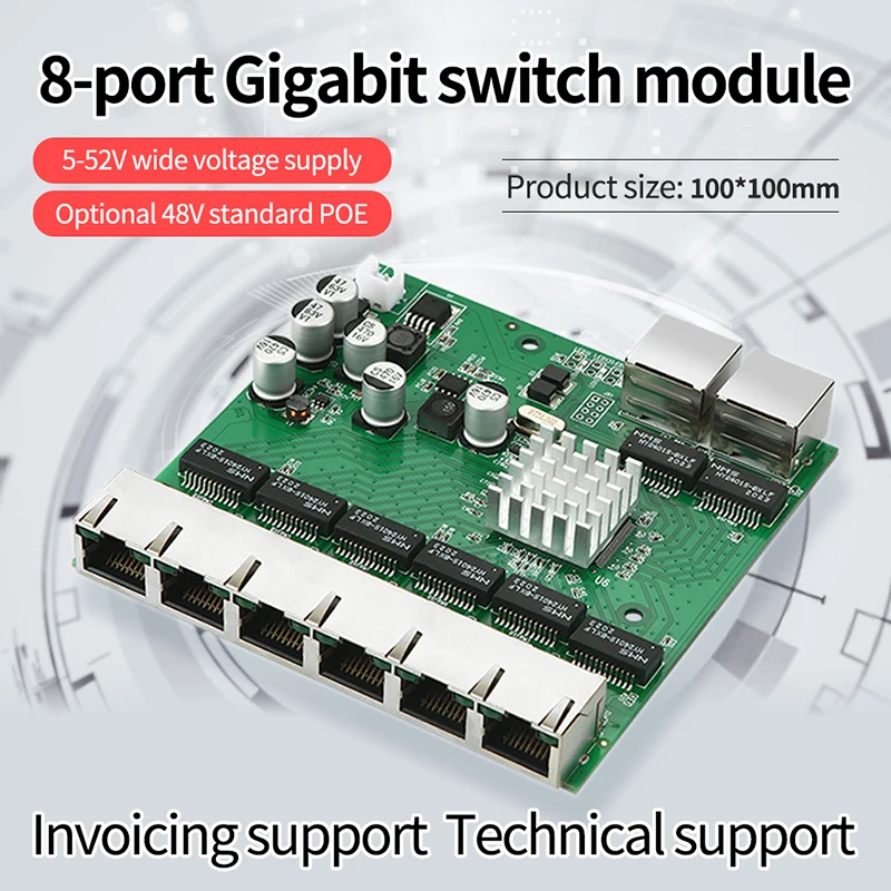 Industrial-8-port-full-gigabit-switch-module-6-port-non-standard ...