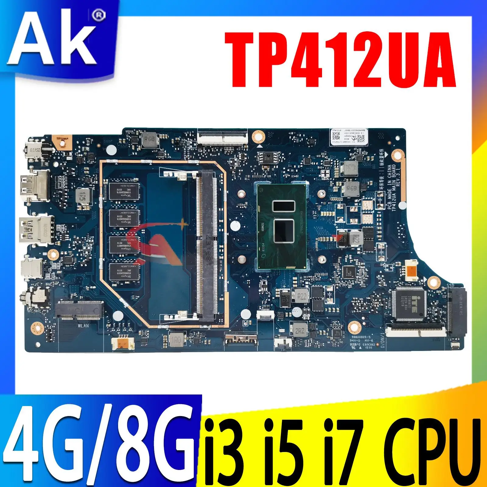 TP412UA-Laptop-Motherboard-For-ASUS-Vivobook-Flip-14-TP412-TP412U ...