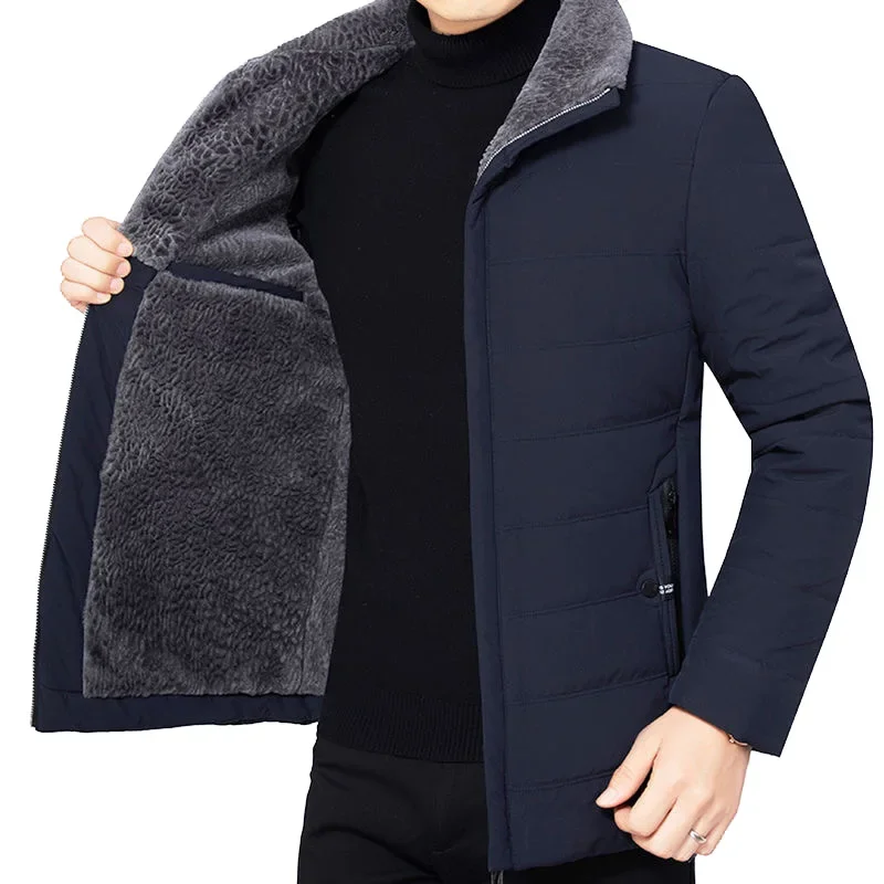 Abrigo-de-algod-n-grueso-forrado-de-lana-para-hombres-de-mediana-edad ...