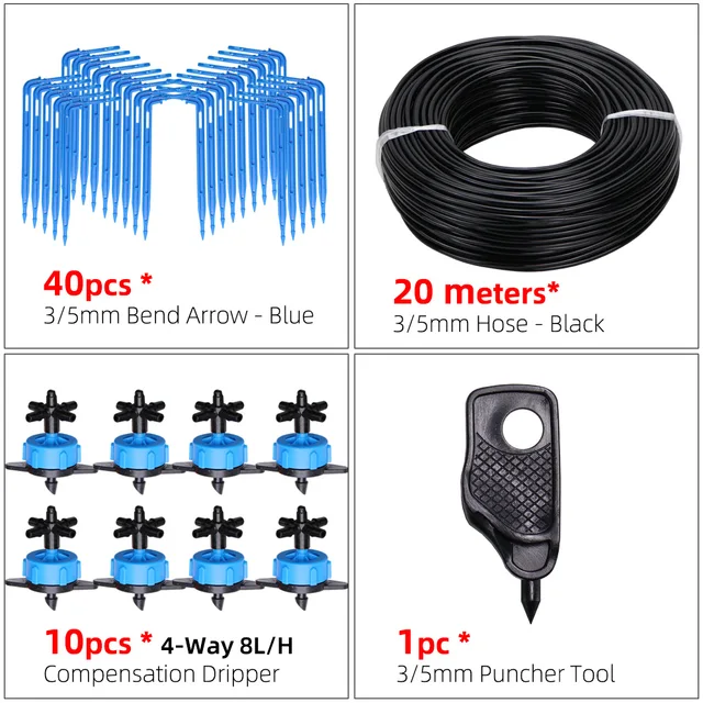 Greenhouse Drip Irrigation 4-way 3/5mm Drip Arrow 2-way Transmitter ...