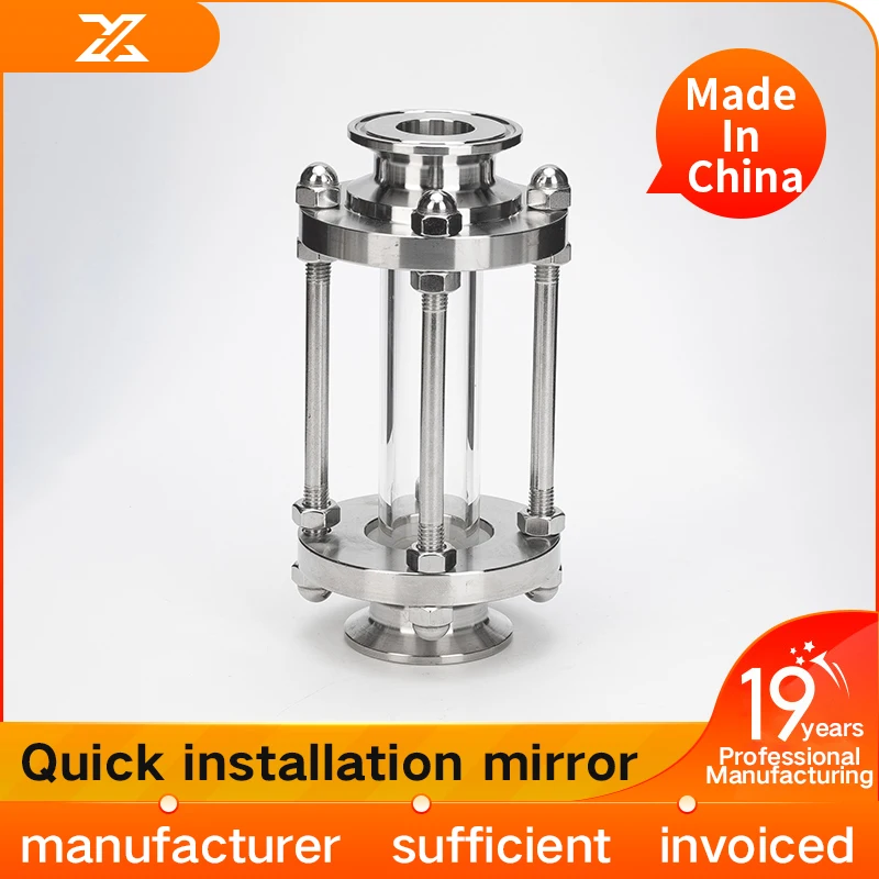 304-stainless-steel-quick-release-sight-glass-sanitary-glass-pipe ...