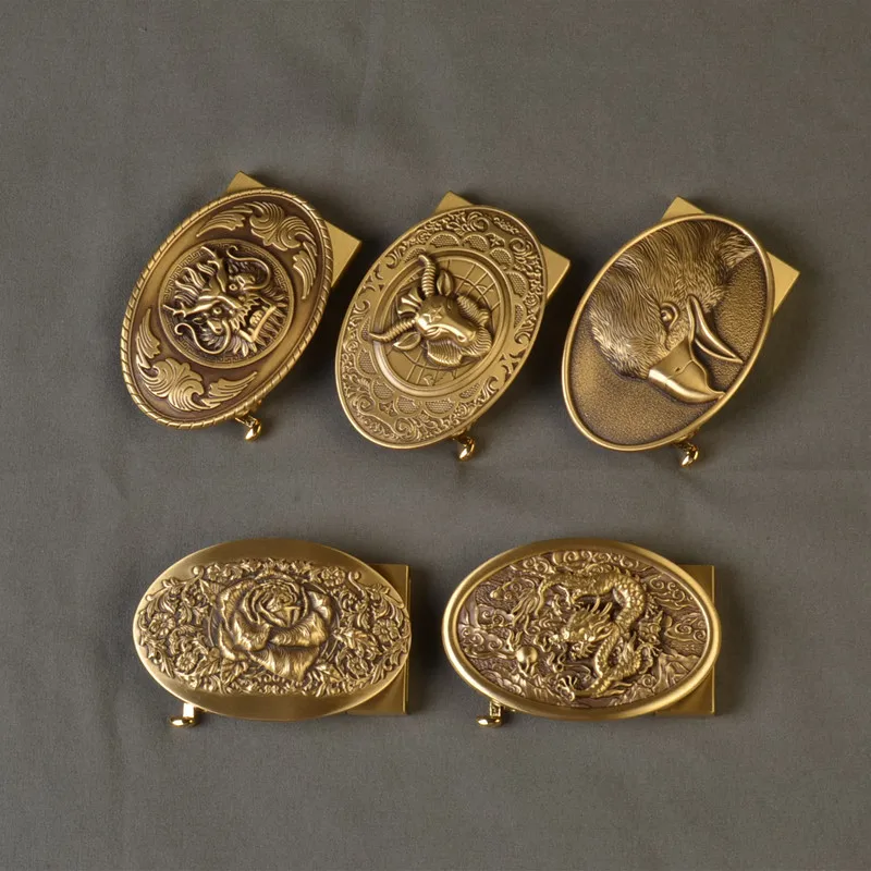 Vintage Style Solid Brass Ancient Chinese Style Dragon Belt Buckles Hot ...