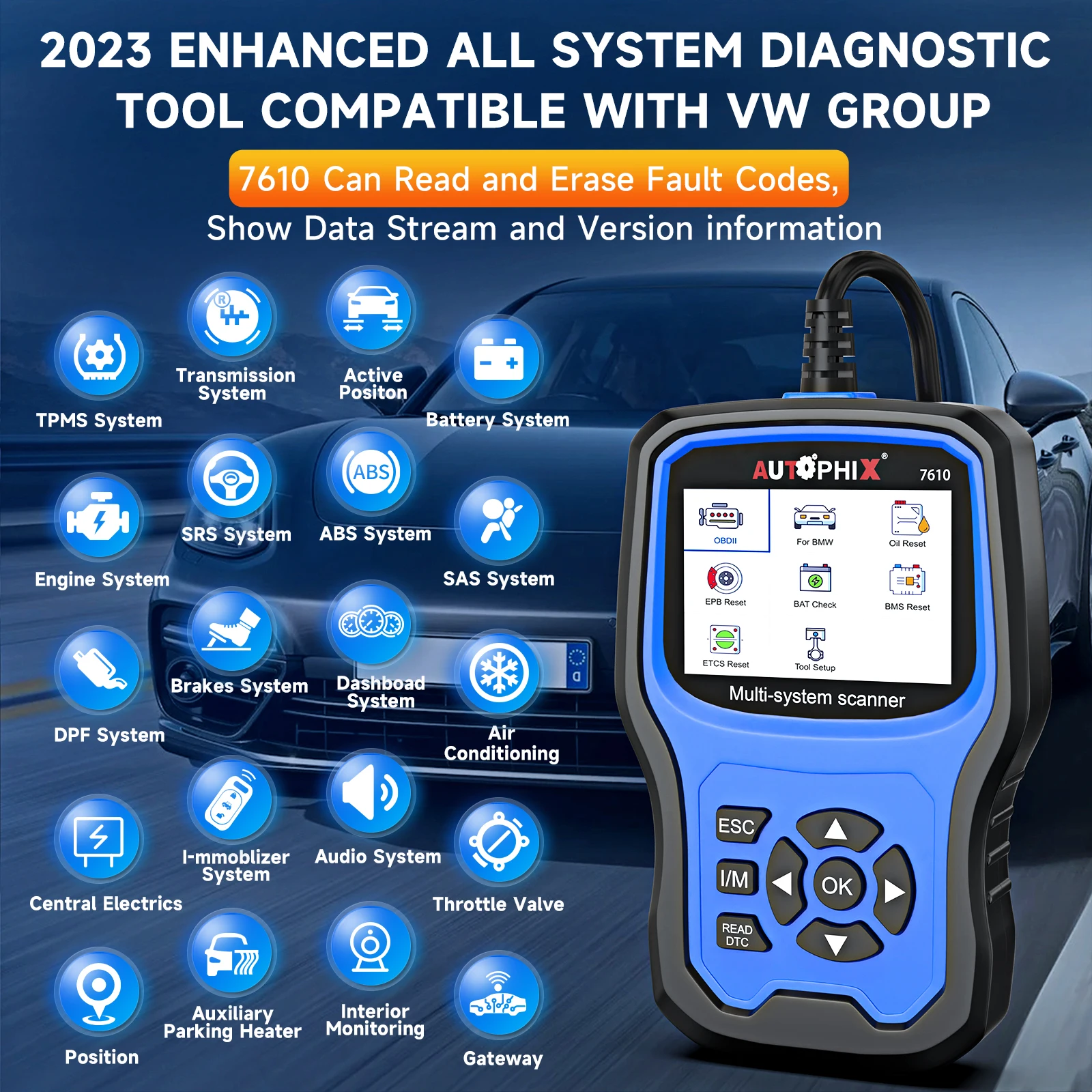 AUTOPHIX 7610 OBD2 Automotive Scanner All System Code Reader