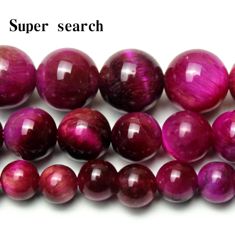 Perline-di-pietra-naturale-Rosa-Rosso-Occhio-di-tigre-Perline-sparse ...