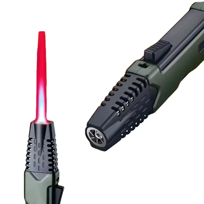 2023 New Large Powerful Red Flame Torch Lighter Adjustable Flame Size ...