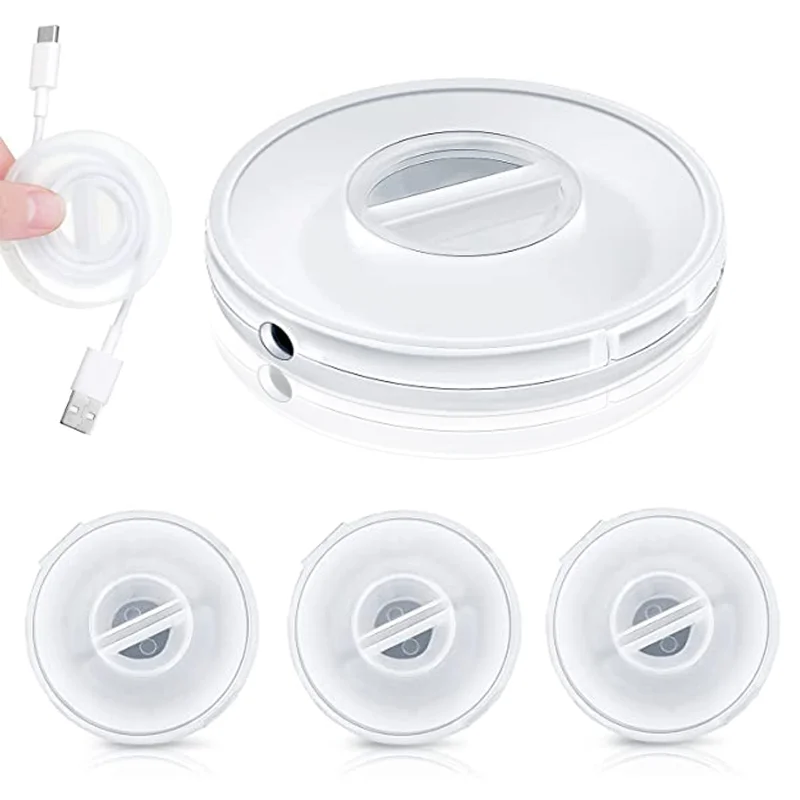 Clear-Earphone-Line-Organizer-Portable-Round-Storage-Box-Winder-Holder ...