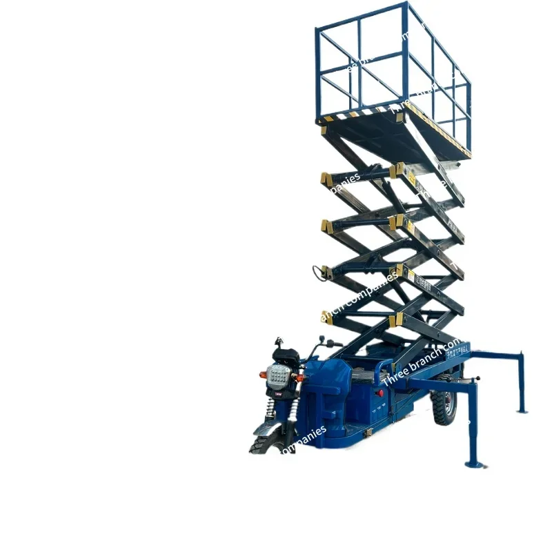 Electric-Three-Wheel-Lift-Platform-Mobile-Folding-Hydraulic-Elevator ...