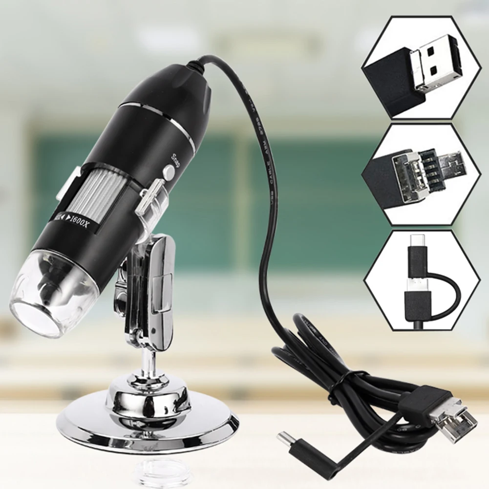 Digital USB Microscope 1000X Digital Microscope Endoscope Magnifier ...