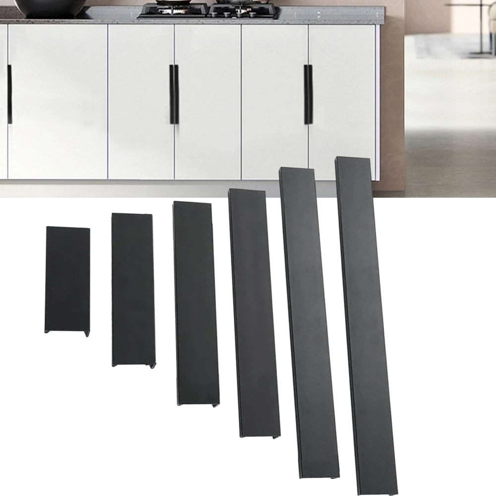 University-Kitchen-Cabinet-Door-Handles-Black-Cupboard-Drawer-Concealed ...