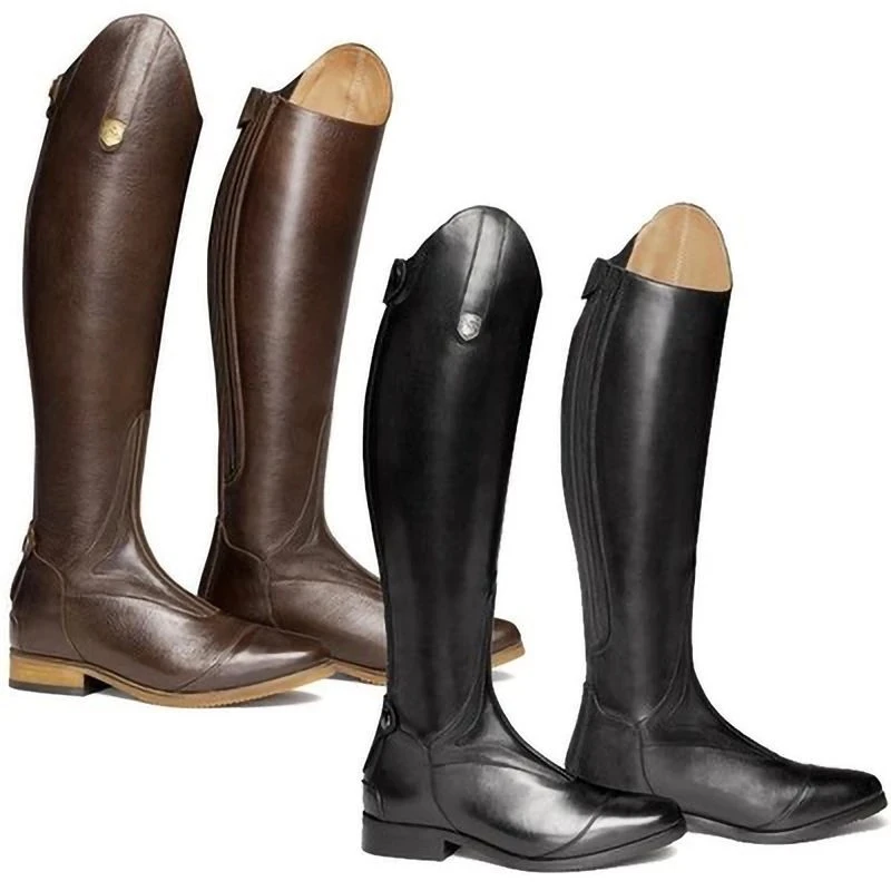 Botas-ecuestres-altas-para-montar-a-caballo-para-mujer-botas-lisas-de ...