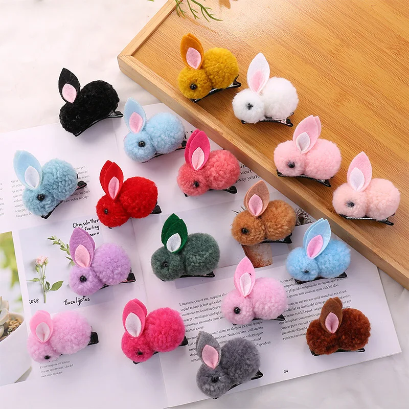 1-2-3-4pcs-Fashion-Rabbit-Hair-Clip-Children-Girl-Animal-Hairpins-Hair ...