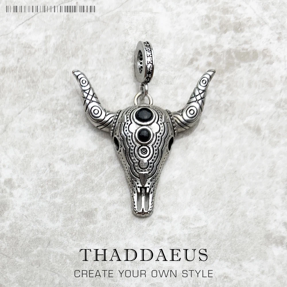 Ethnic Bull Head Charm Europe Vintage Jewelry Women Men Gift In 925 ...