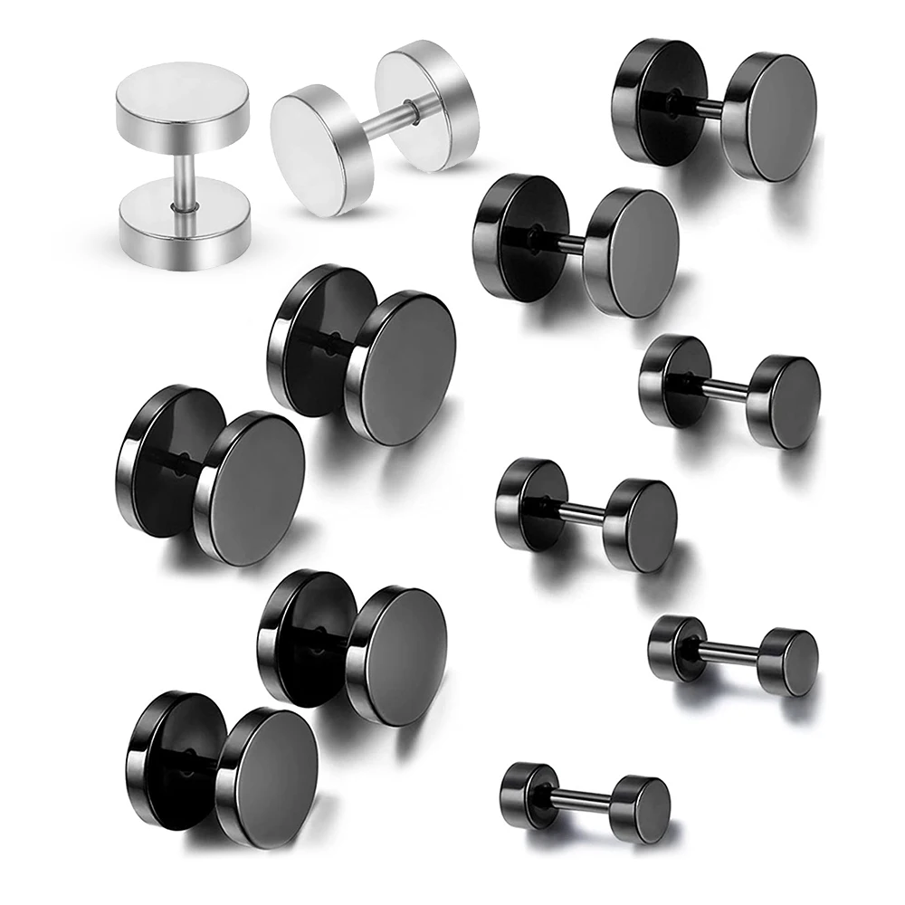 5Pcs-Mix-Stainless-Steel-Fake-Cheater-Illusion-Screw-Ear-Plug-Flesh ...