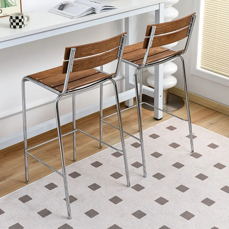 Nordic Bar Chairs Counter Modern Office Makeup Artist Bar Chairs Accent ...