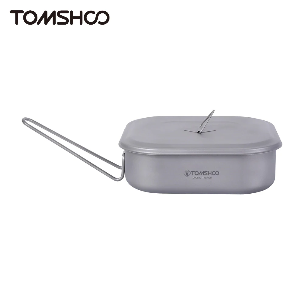 Tomshoo1000ml-Military-Mess-Tin-Titanium-Lunch-Box-Camping-Bento-Box ...
