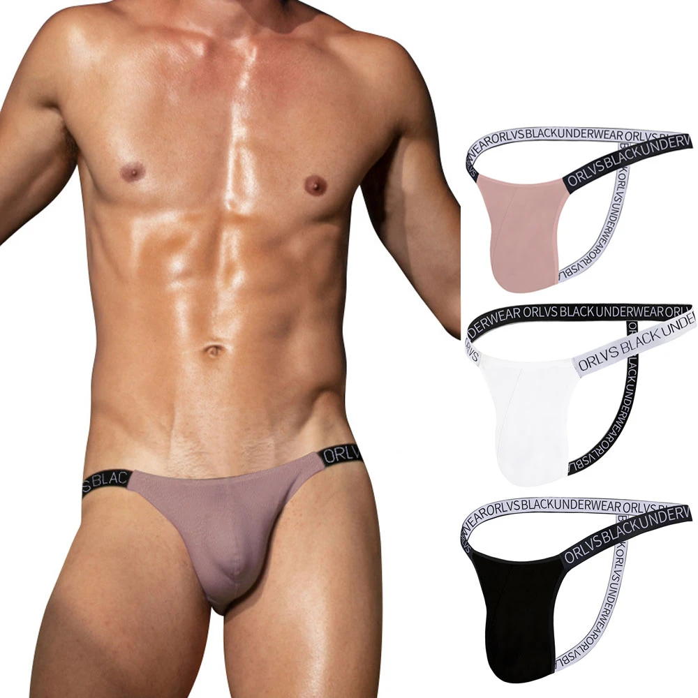 ORLVS suspensorio Sexy de algodón para hombre, Tanga, bragas, ropa interior, pene| | - AliExpress