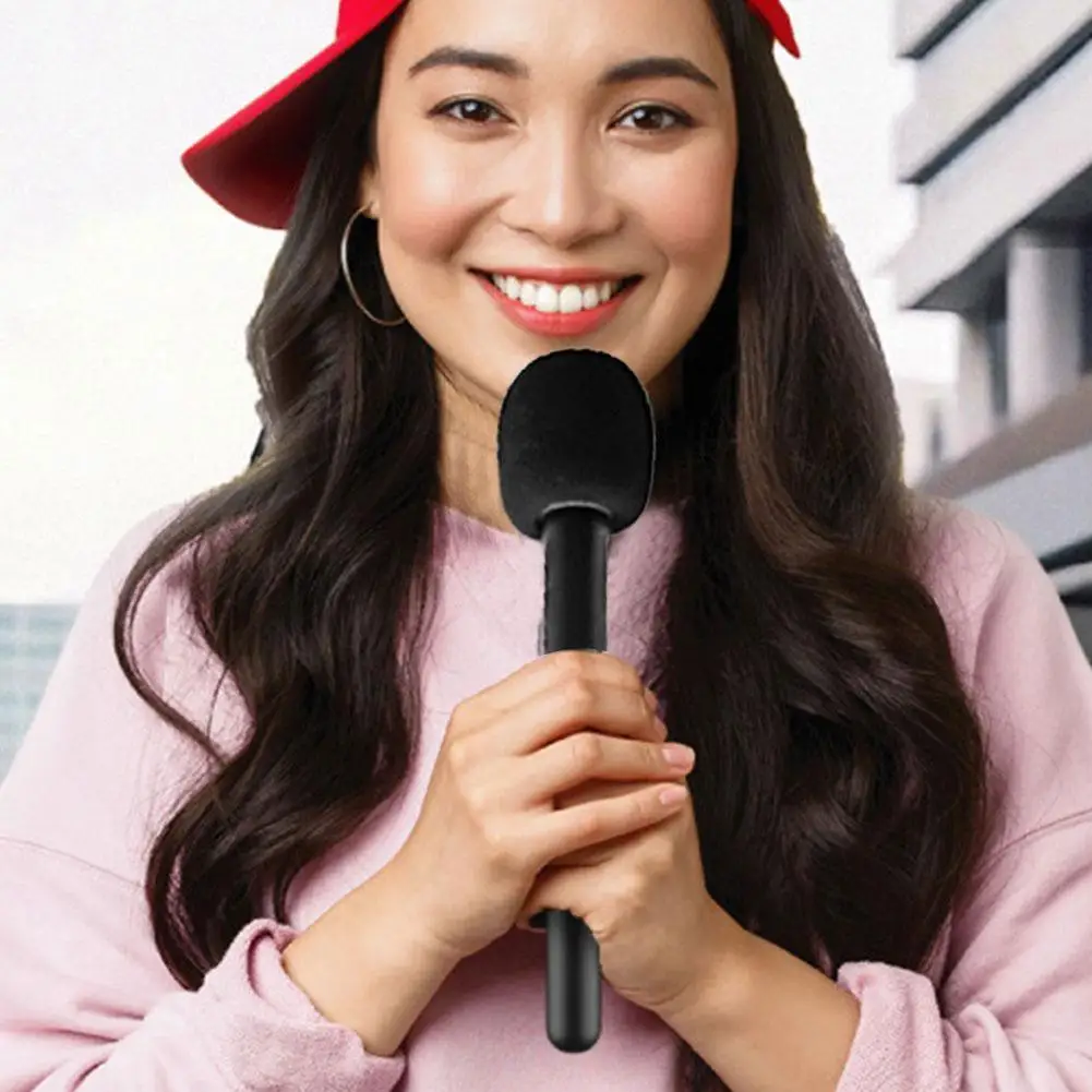 Sem-fio-Handheld-Microfone-Grip-Stick-Entrevista-Grava-o-Transmissor ...