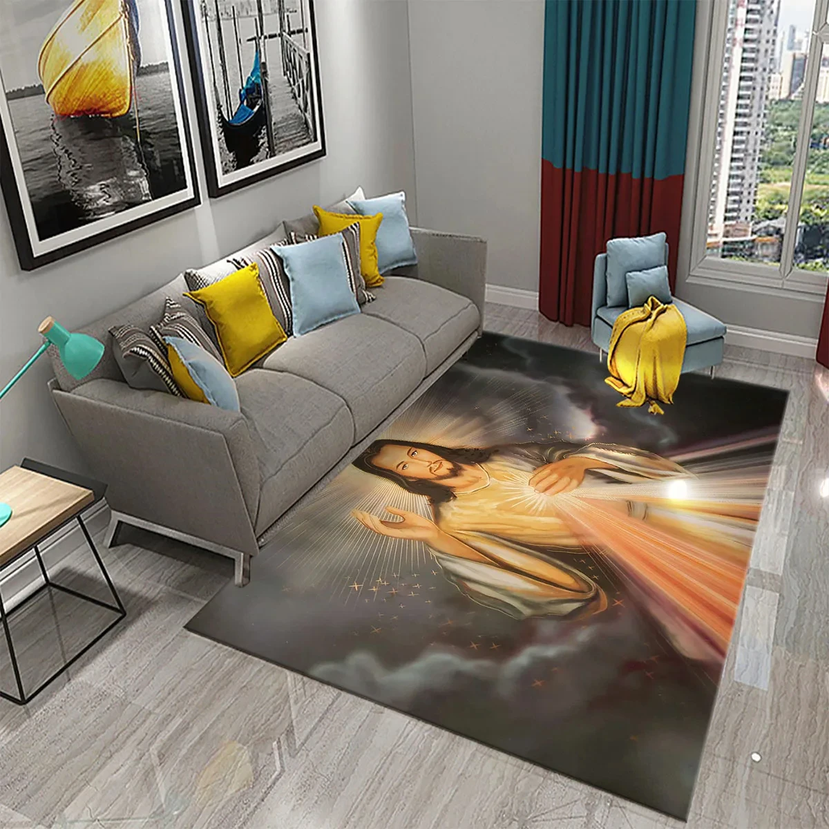 Jesus-Print-Carpet-for-Living-Room-Bedroom-Bathroom-Carpets-Children ...