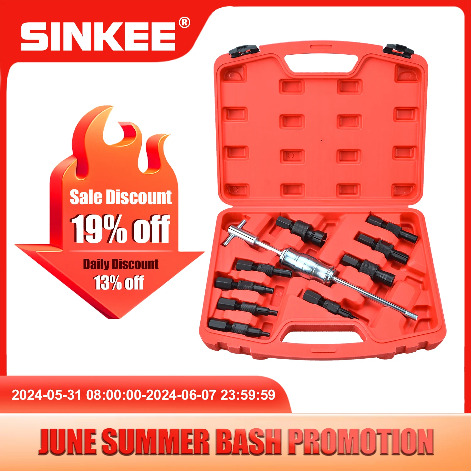 9-10pc-Blind-Hole-Kit-Slide-Hammer-Pilot-Internal-Bearing-Puller ...