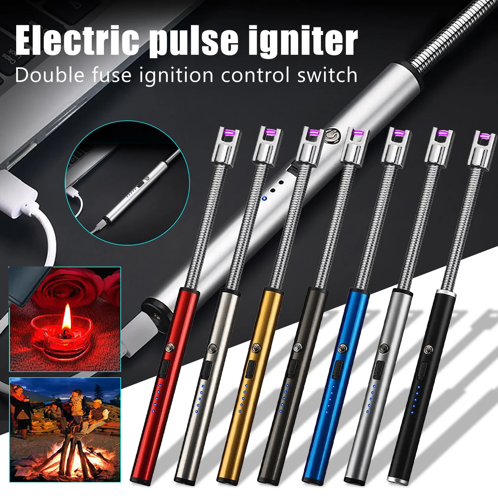 itchen-Igniter-Practical-7-Colors-USB-Charging-Camping-Warm-outdoor ...
