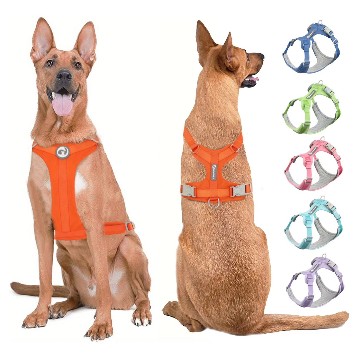 Safety Dog Harnesses Fashion Pet Saddle No Pull Adjustable Vest Walking ...