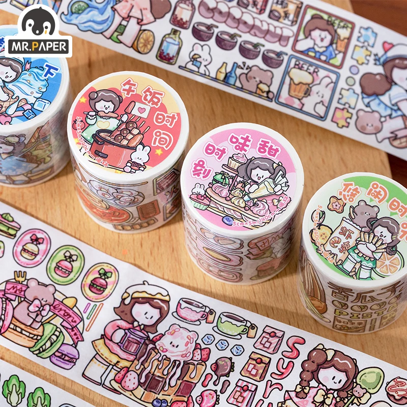 Mr-paper-4-estilos-500cm-rollo-papel-Washi-de-personaje-de-chica-de ...