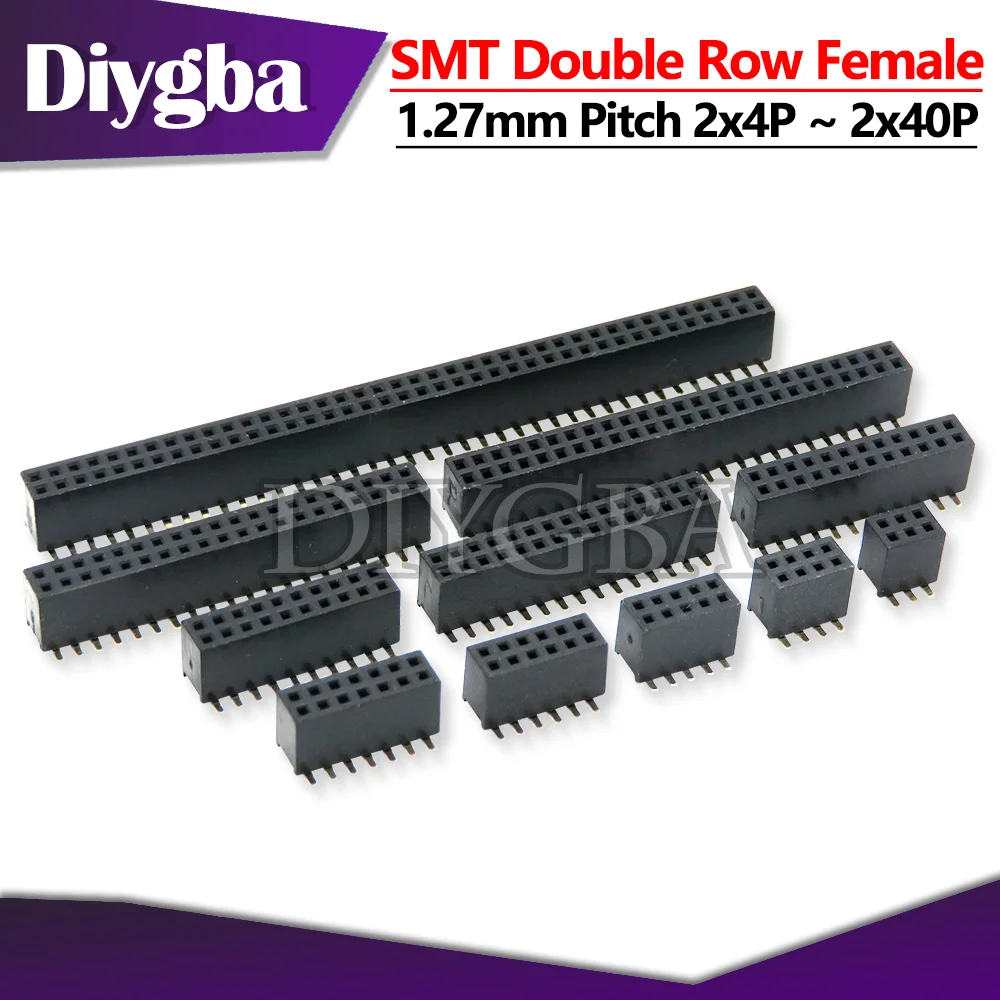 10PCS-SMT-1-27mm-1-27-Double-Row-Female-Breakaway-PCB-Board-Pin-Header ...