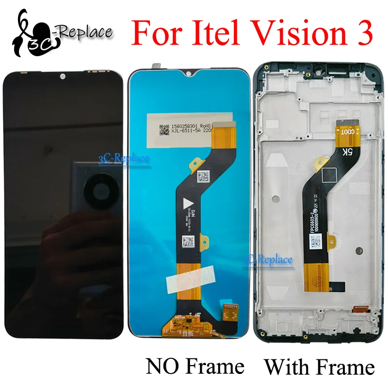 Original Black 6.6inch For Itel Vision 3 S661LP S661L LCD Display Touch ...